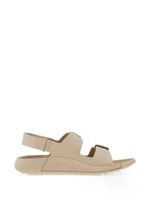 Ecco Buckle Detail Leather Sandals - Neutrals