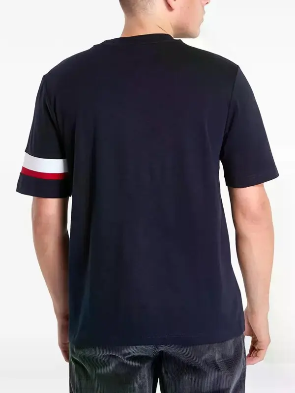 Tommy Hilfiger Embossed-logo Stripe-detail T-shirt