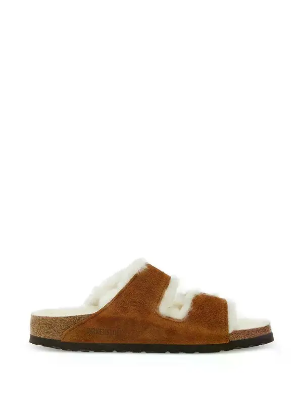 BIRKENSTOCK Arizona Shearling Sandals - Brown