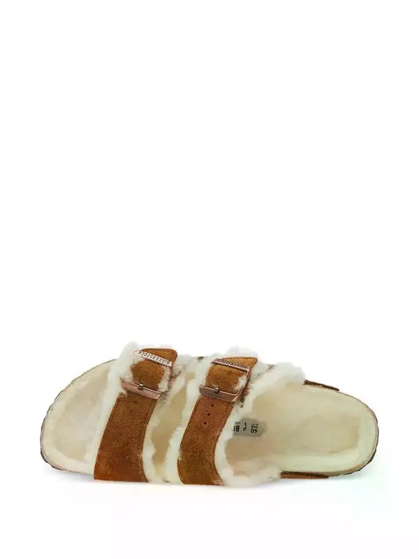 BIRKENSTOCK Arizona Shearling Sandals - Brown
