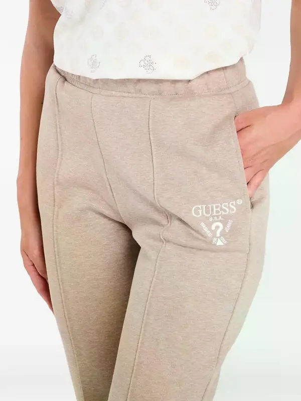Guess Logo-print Track Pants - Neutrals