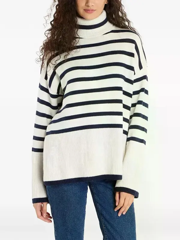 Guess Stripe-pattern Roll-neck Sweater