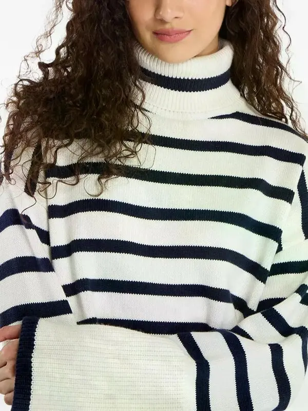 Guess Stripe-pattern Roll-neck Sweater