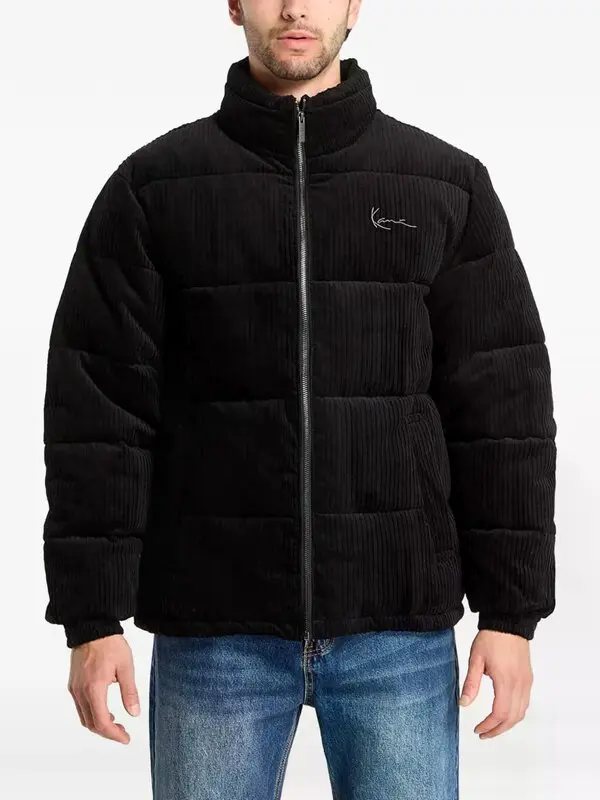 KARL KANI Corduroy Padded Jacket - Black