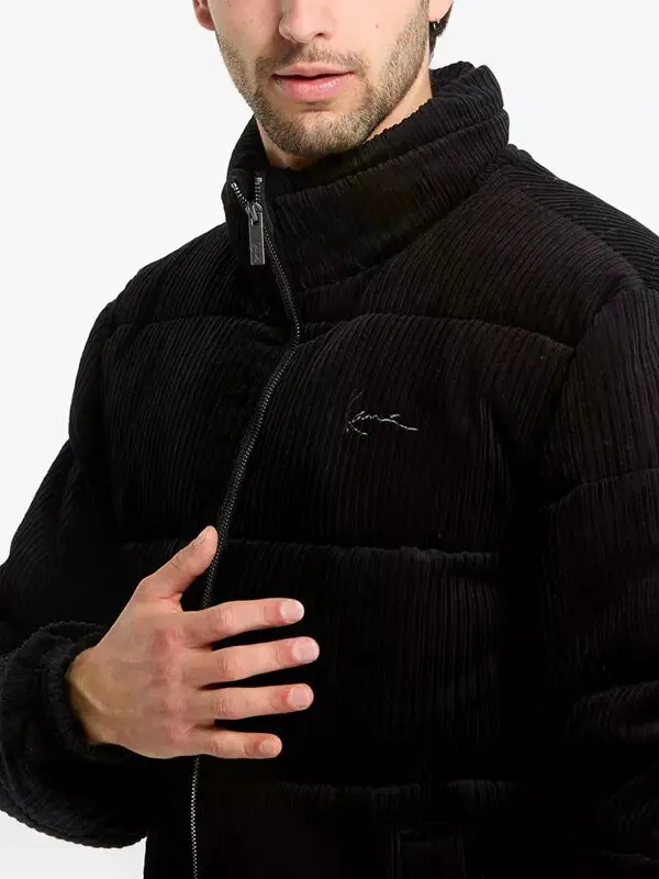KARL KANI Corduroy Padded Jacket - Black