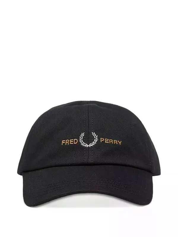 Fred Perry Embroidered Logo Baseball Cap - Black