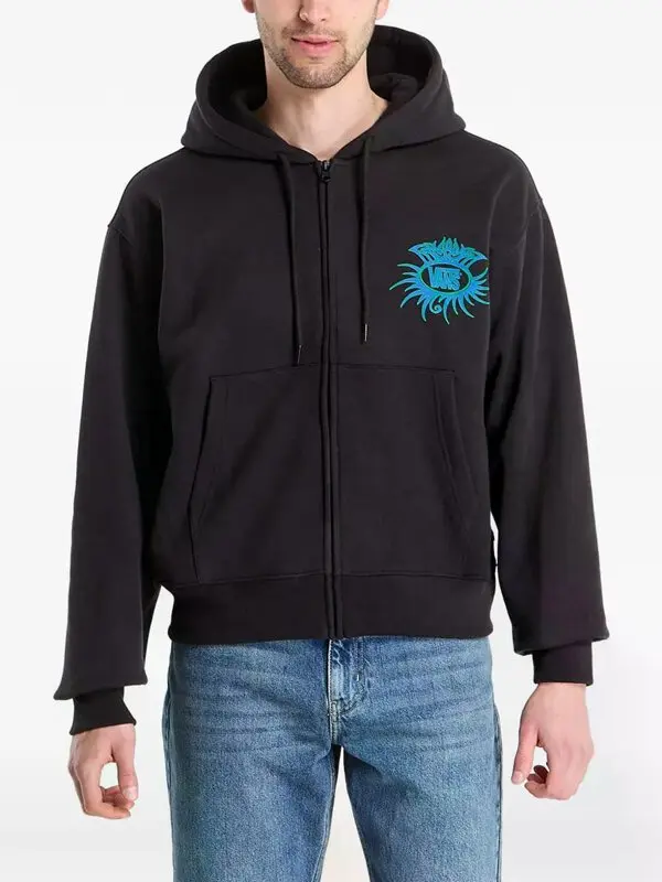 VANS Logo-print Zip-up Hoodie