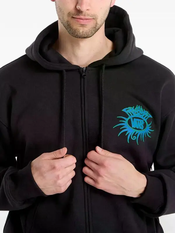 VANS Logo-print Zip-up Hoodie
