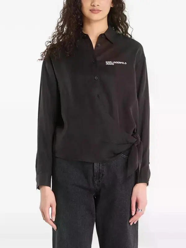 Karl Lagerfeld Logo-print Wrap Shirt