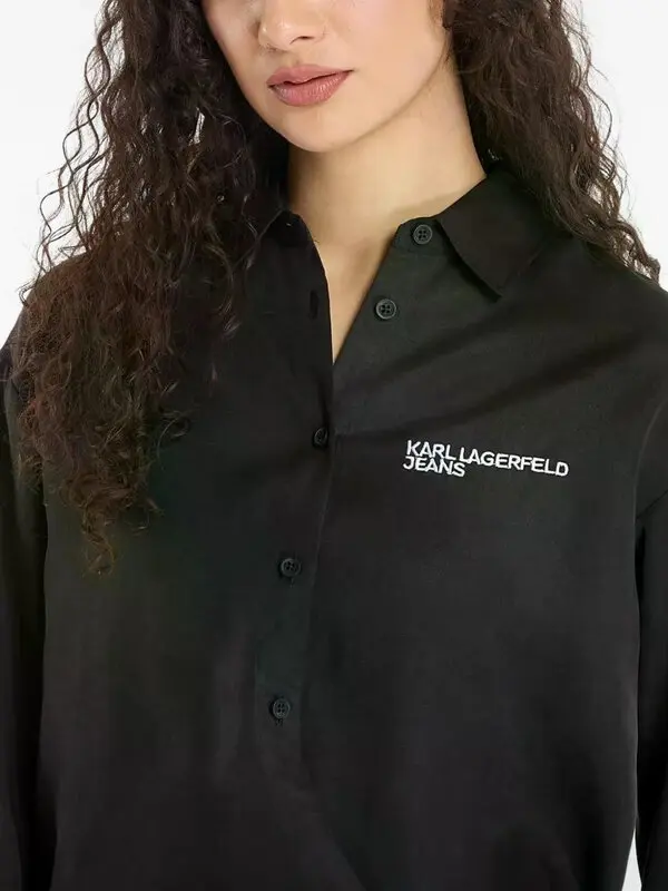Karl Lagerfeld Logo-print Wrap Shirt