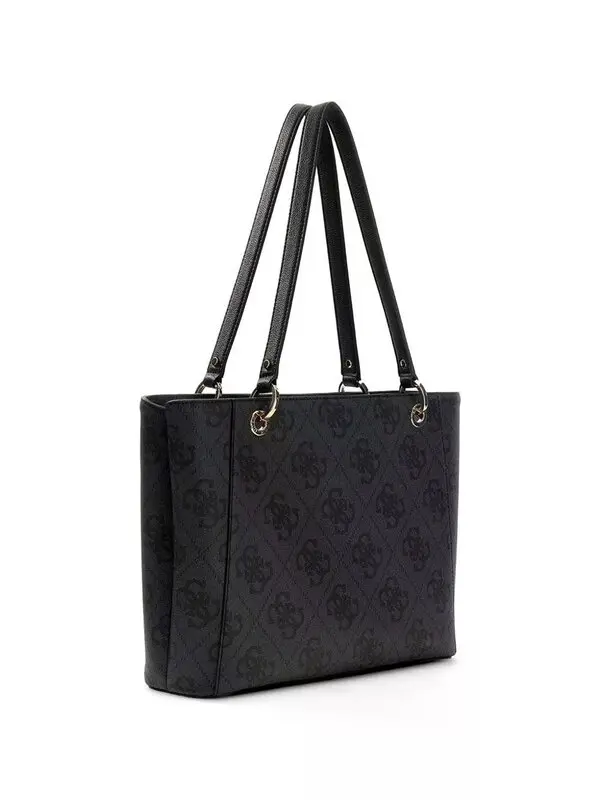 Guess Noelle Monogram-print Tote Bag - Black