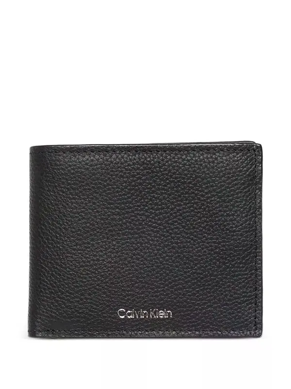 Calvin Klein Grained-leather Bi-fold Wallet - Black