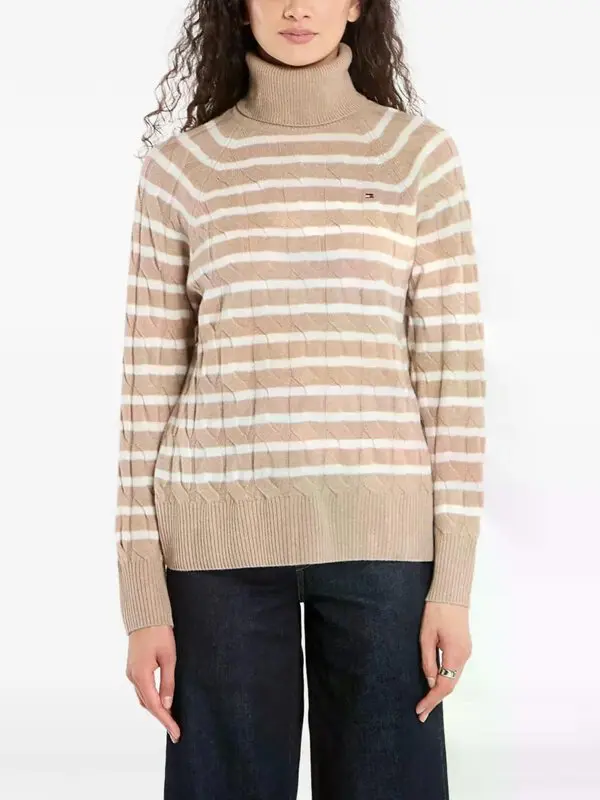 Tommy Hilfiger Cable-knit Striped Sweater
