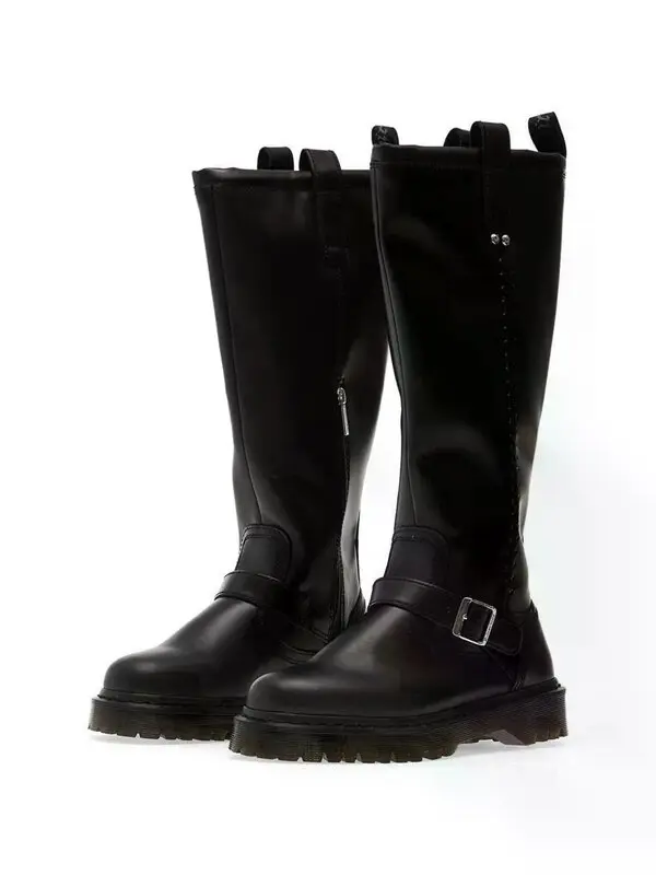 Dr. Martens Anistone Buckle-strap Leather Boots