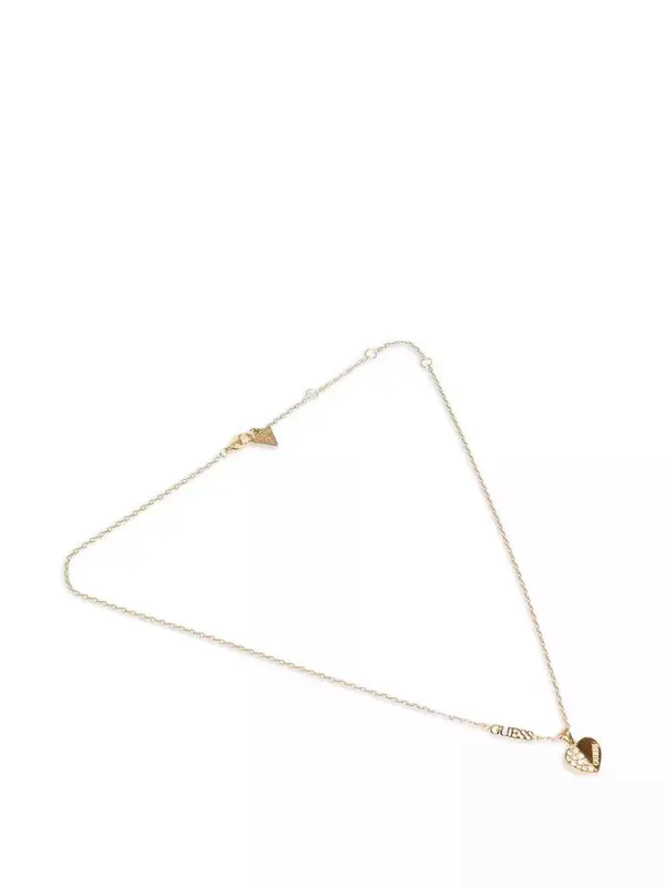 Guess Crystal-embellished Heart Necklace - Gold
