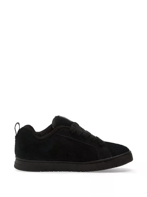 DC SHOES Logo-print Suede Sneakers - Black