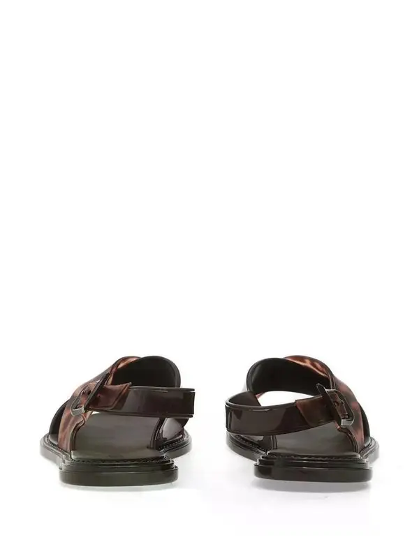 Melissa Cleo Leopard-print Flat Sandals - Brown