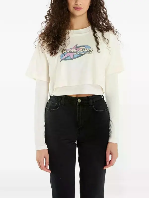 Guess Graphic-print Layered T-shirt