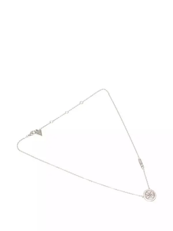 Guess 4g Crystal-embellished Necklace - Silver