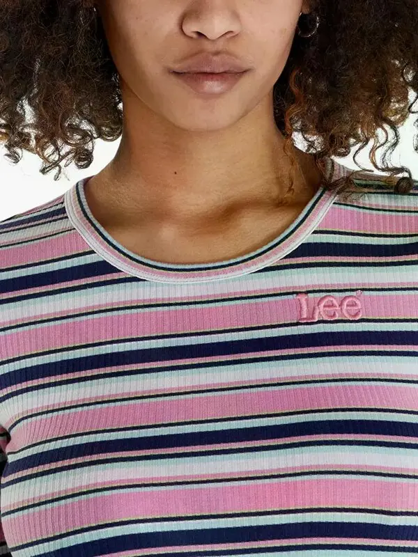 LEEM Striped Ribbed T-shirt