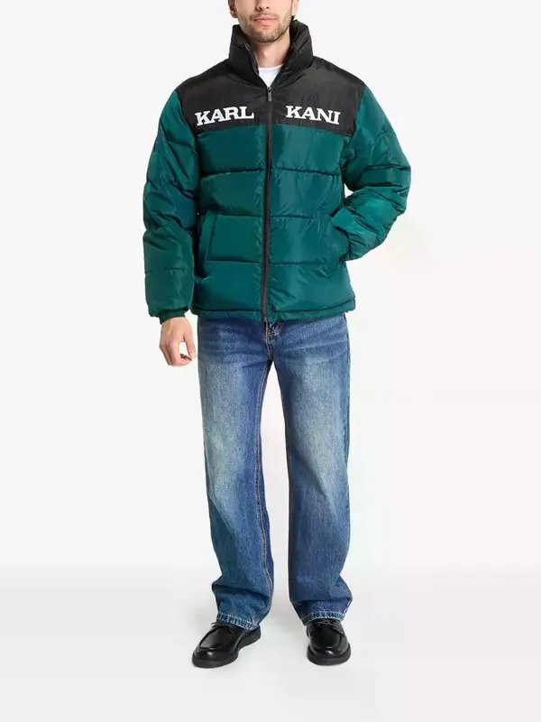 KARL KANI Logo-print Padded Jacket - Green