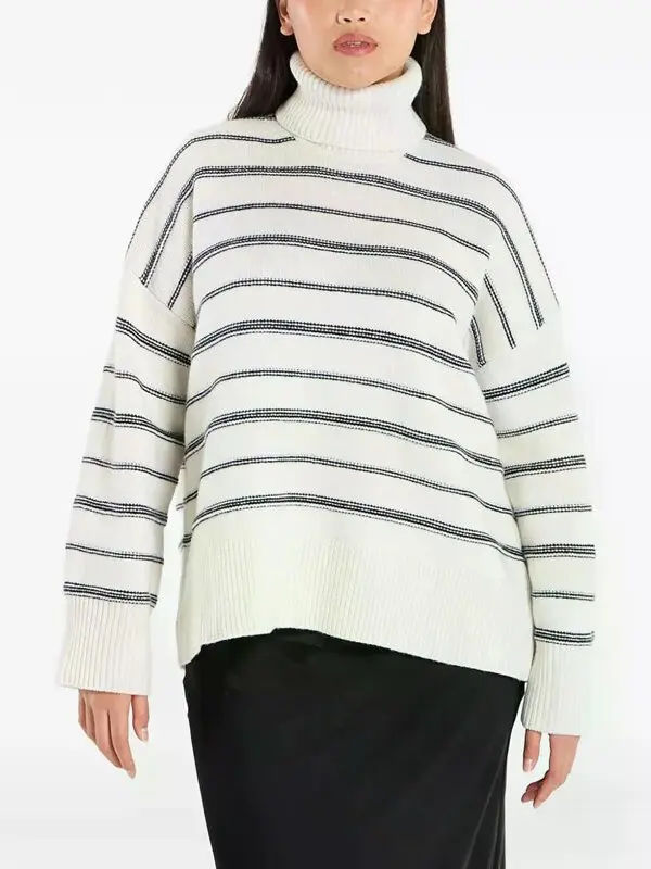 SAMSOE SAMSOE Striped Roll-neck Sweater