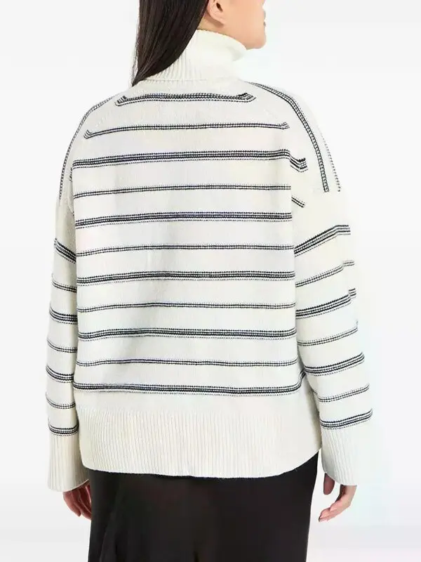 SAMSOE SAMSOE Striped Roll-neck Sweater