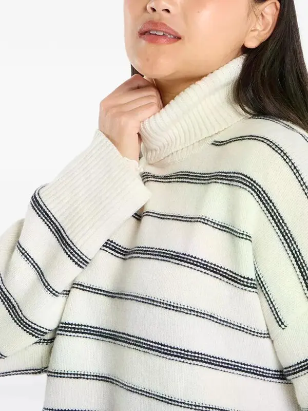 SAMSOE SAMSOE Striped Roll-neck Sweater