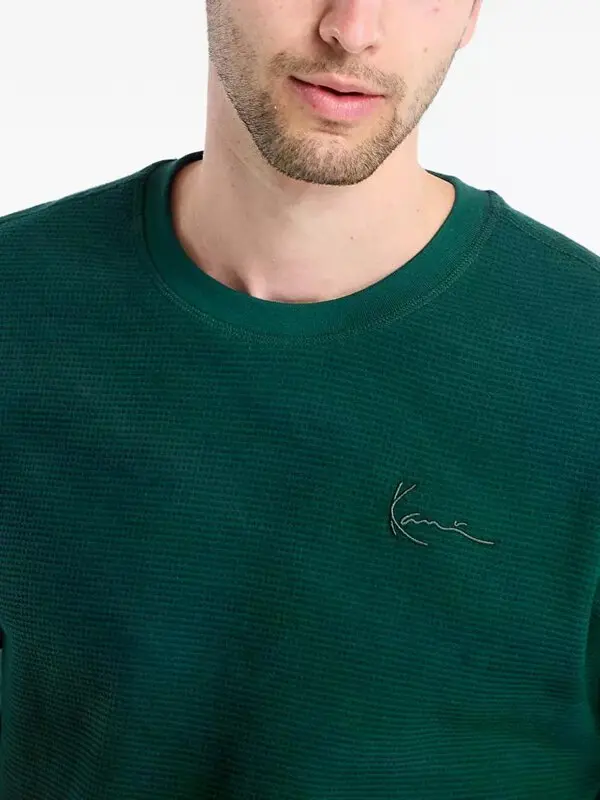KARL KANI Logo-embroidered T-shirt - Green