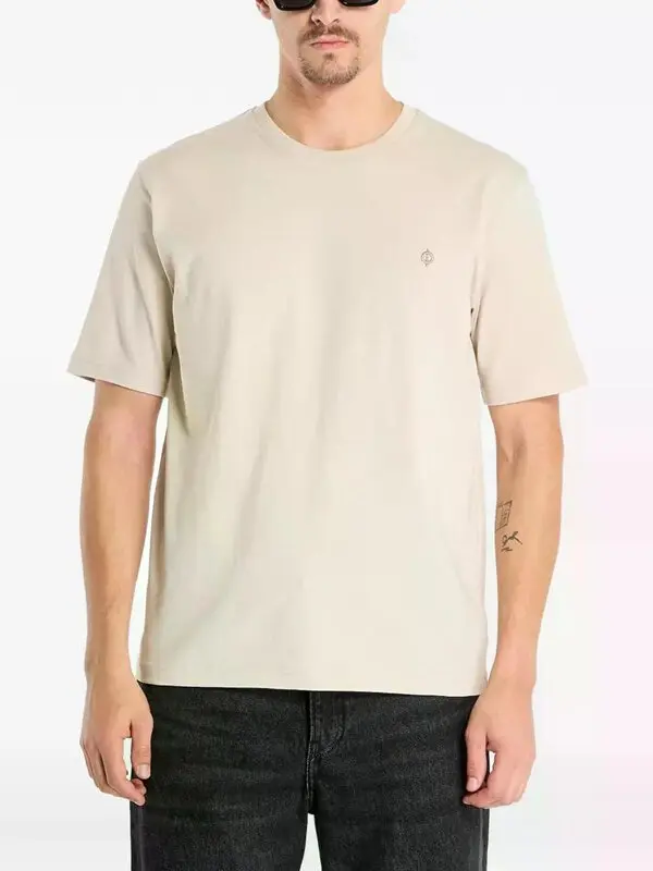 SAMSOE SAMSOE Logo-detail T-shirt - Neutrals