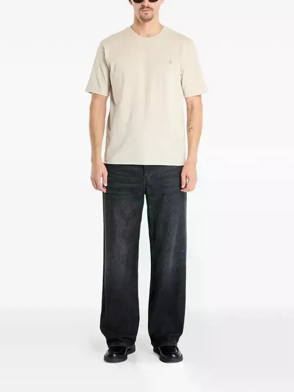 SAMSOE SAMSOE Logo-detail T-shirt - Neutrals