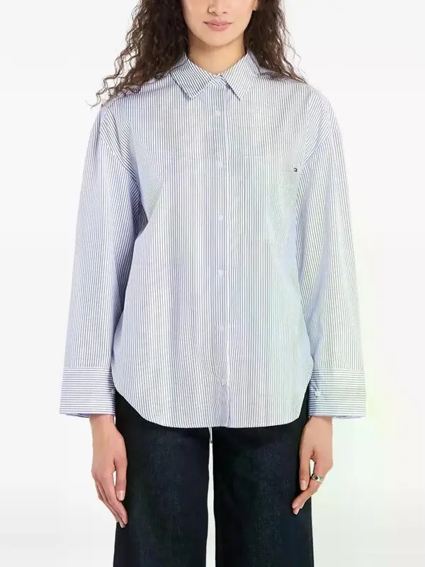 Tommy Hilfiger Stripe-pattern Button-up Shirt - White