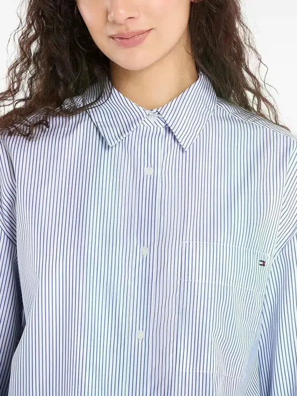 Tommy Hilfiger Stripe-pattern Button-up Shirt - White