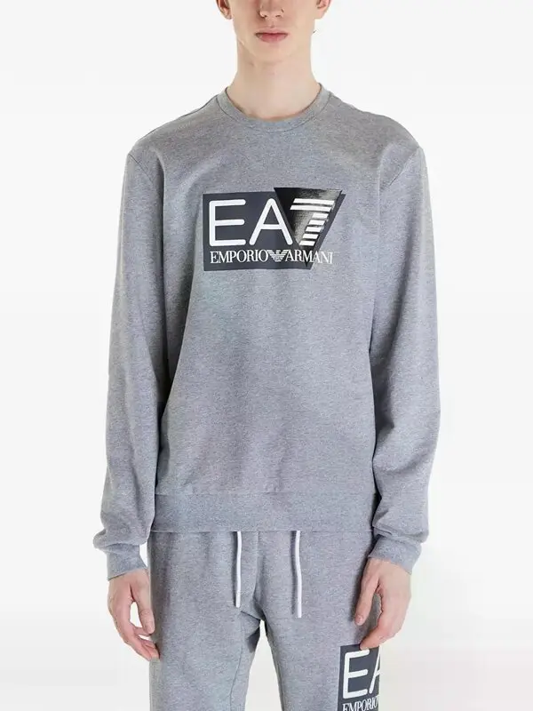 EA7 Logo-print Sweatshirt - Grey