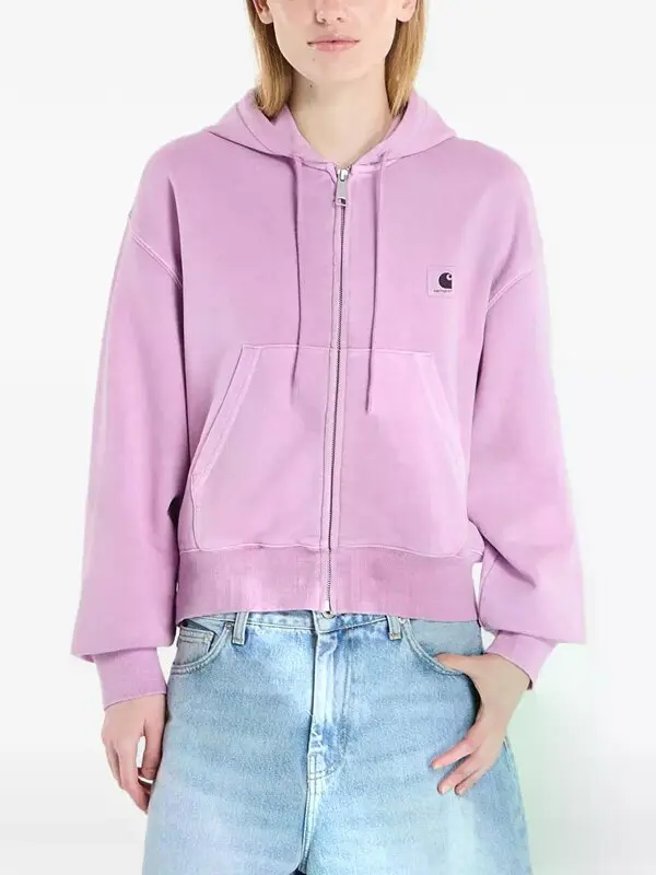 Carhartt Work In Progress Nelson Logo-patch Zip-up Hoodie