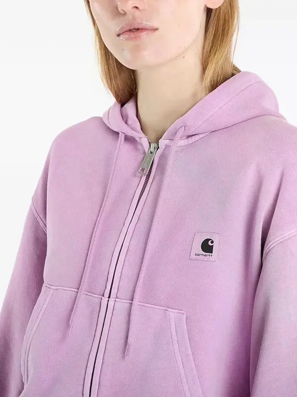 Carhartt Work In Progress Nelson Logo-patch Zip-up Hoodie