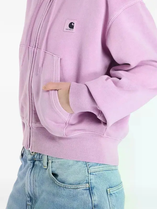 Carhartt Work In Progress Nelson Logo-patch Zip-up Hoodie