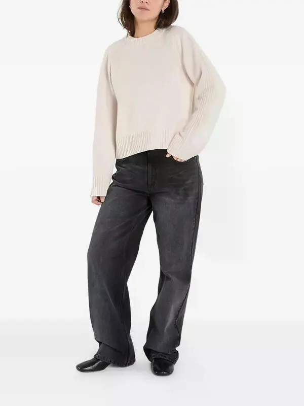 SAMSOE SAMSOE Ribbed Raglan-sleeve Sweater