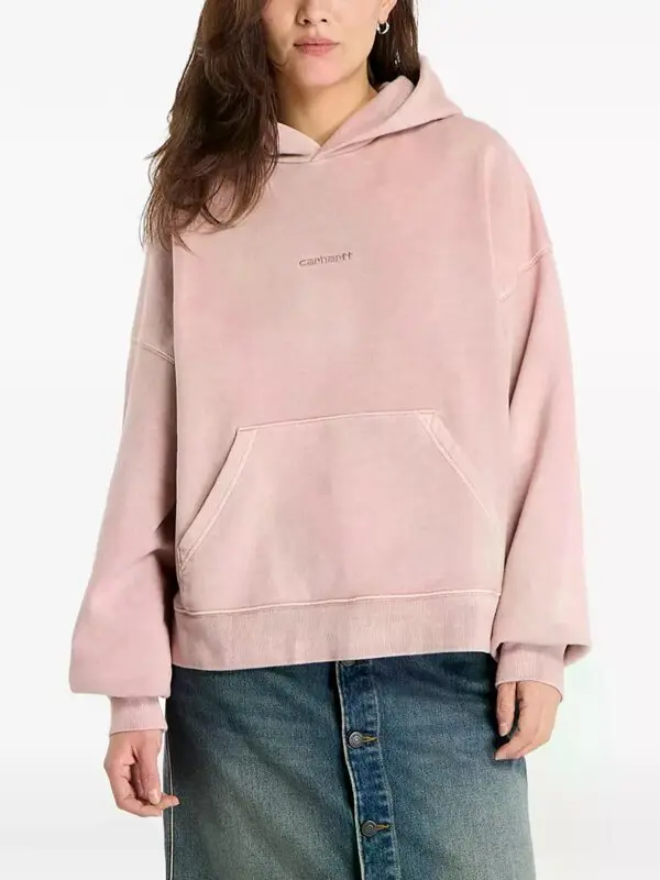 Carhartt Work In Progress Benton Logo-embroidered Hoodie - Pink