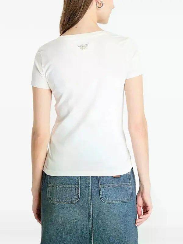 EA7 Stud-embellished Logo T-shirt