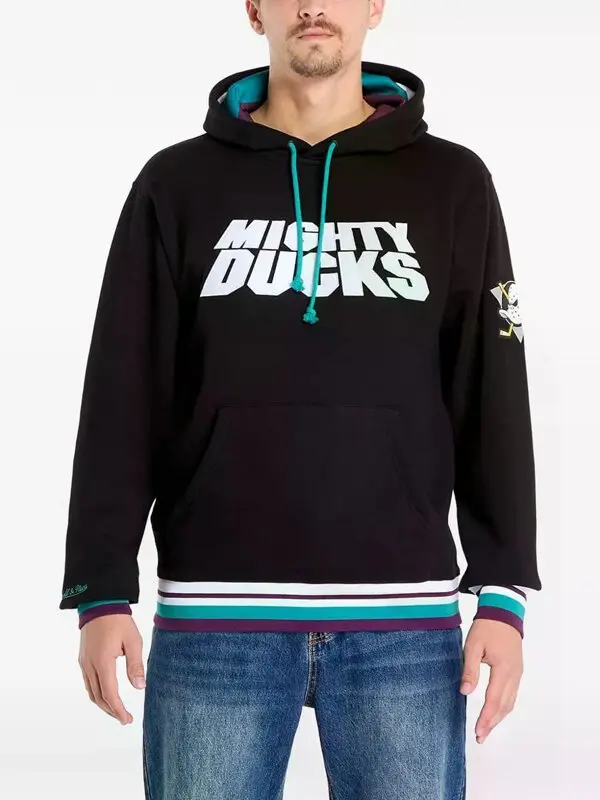 Mitchell & Ness Graphic Print Hoodie - Black