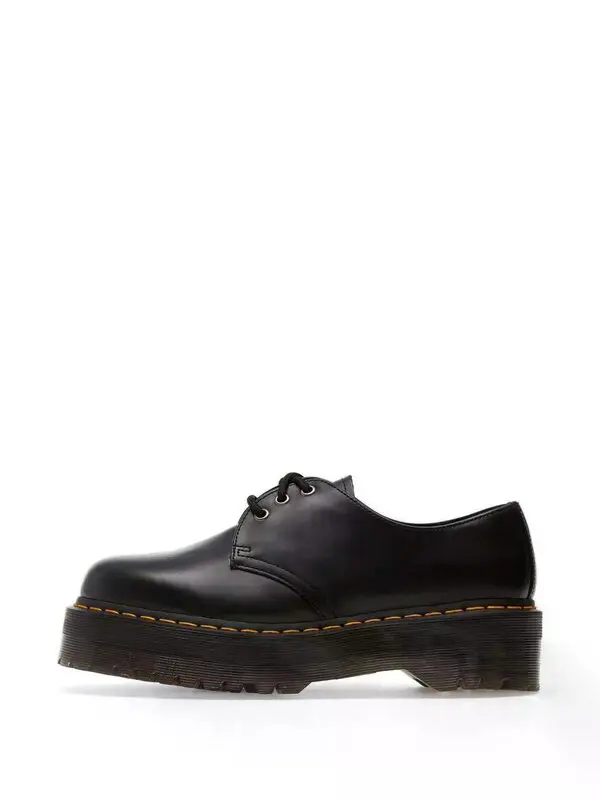 Dr. Martens 1461 Quad Platform Leather Derby Shoes - Black