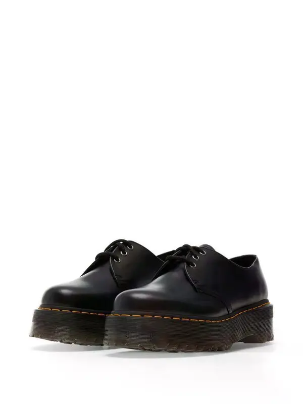 Dr. Martens 1461 Quad Platform Leather Derby Shoes - Black