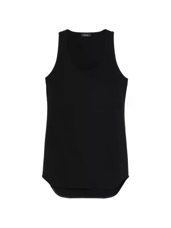 Wardrobe.NYC Mini Ribbed Tank Top - Black