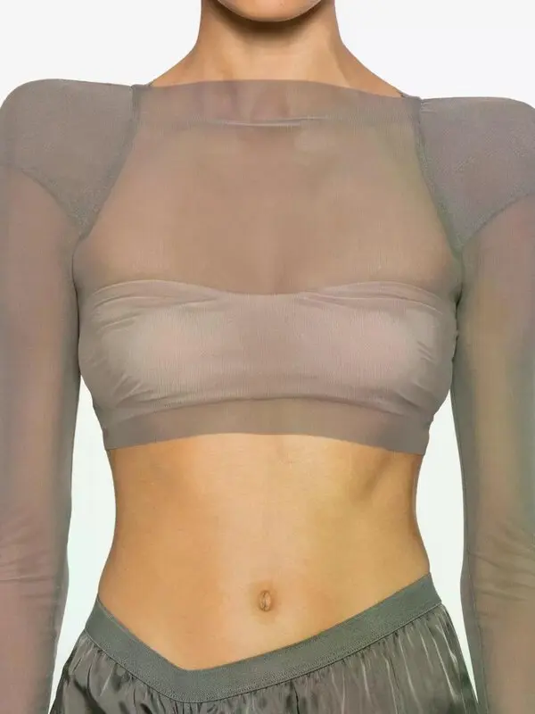 Rick Owens Structured-shoulder Crop Top