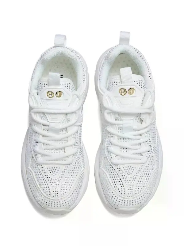 HIDE&JACK Crystal Embellished Sneakers - White