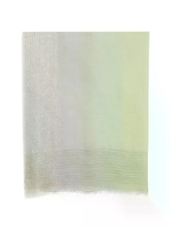 Faliero Sarti Ombré Metallic-thread Scarf - Green