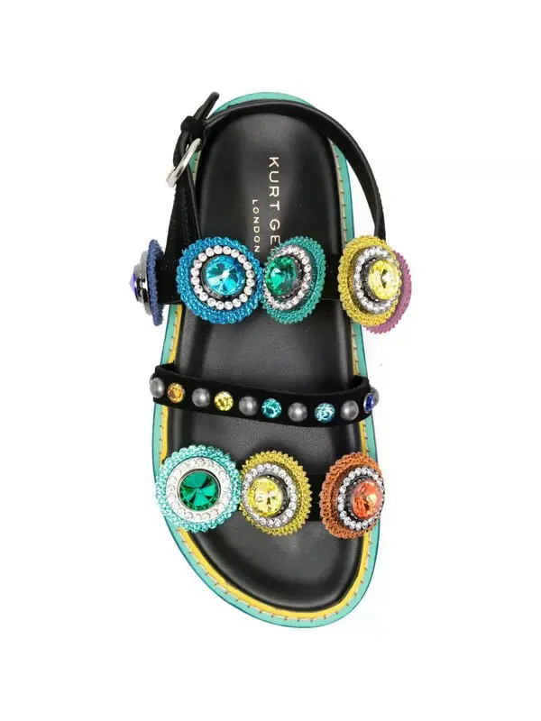 Kurt Geiger Octavia Crystal-embellished Platform Sandals - Black