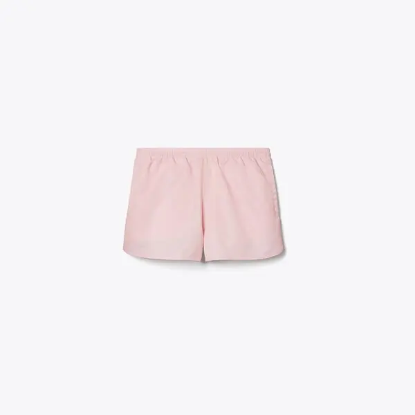 Tory Burch Recycled Nylon Track Shorts - Rose
