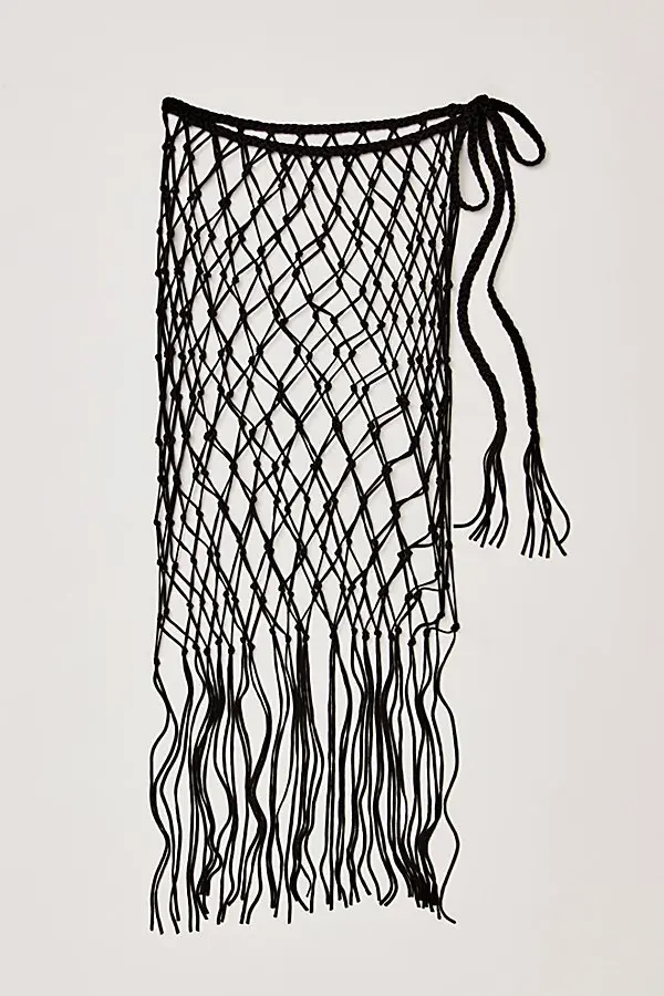 Free People Neptunes Net Sarong - Black